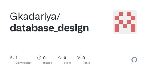 GitHub Gkadariya Database Design