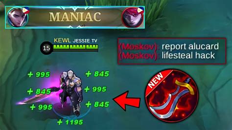 ALUCARD BEST LIFESTEAL HACK BUILD ENEMY SHOCKED YouTube