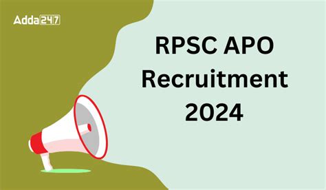 RPSC APO Recruitment 2024 Check Exam Date