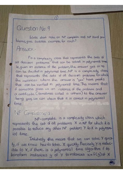 SOLUTION Np Complete Np Hard Problems With Example Studypool