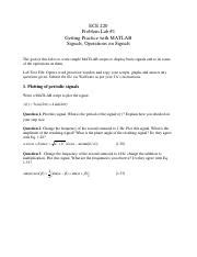 ECE PL Pdf ECE Problem Lab Getting Practice With MATLAB Signals Operations On