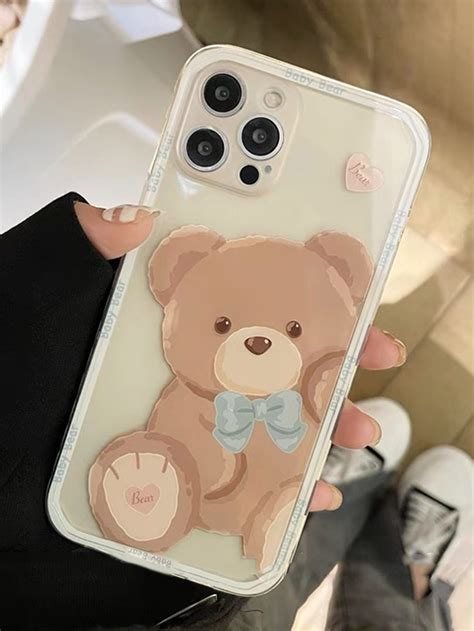 Transparent Cartoon Bear Phone Case