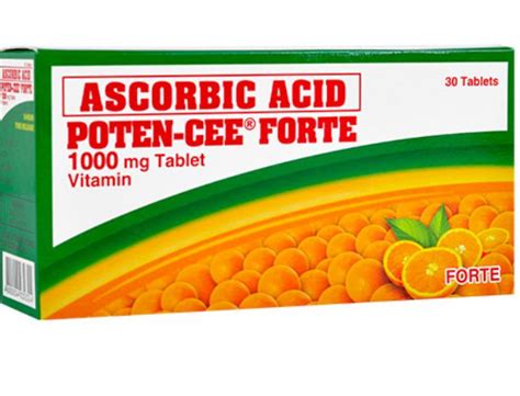 Poten Cee Forte Ascorbic Acid 1000mg Alphaline Health Ser