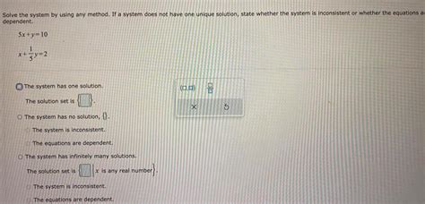 Answered Solve The System By Using Any Method If A System Does Not
