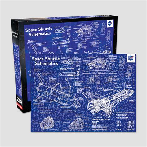 Nasa Shuttle Schematic 500 Piece Jigsaw Puzzle Cradle Of Aviation