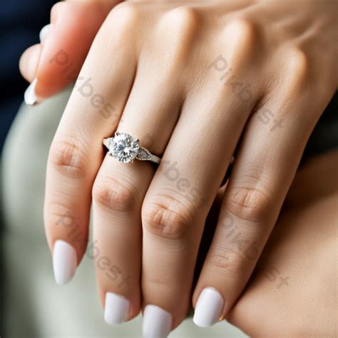 A Beautiful Diomond Ring In A Beautiful Young Hand Photo  Free