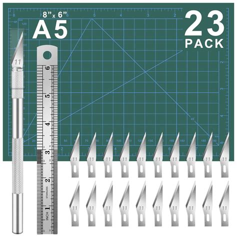 23 Pieces Craft Knife Precision Hobby Knife Kit 1 Exacto Knife With 20