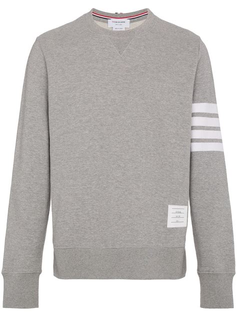 THOM BROWNE 4 Bar Cotton Crewneck Sweatshirt Thom Browne