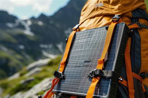 A Close Up Of Solar Panels On A Backpack Demonstrating Portable Solar
