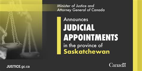 Minister Of Justice And Attorney General Of Canada Announces Judicial