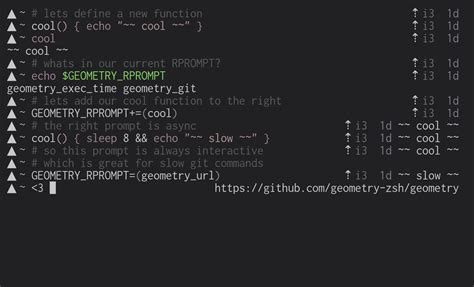 Oc Geometry Zsh Prompt Customize Your Prompt With Any Function That