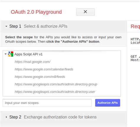 How To Run Google App Script Function From Google OAuth Playground The Caller Does Not