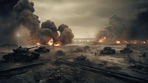 Many Tanks Battle Tanks On A Large Battlefield Background Pictures Of