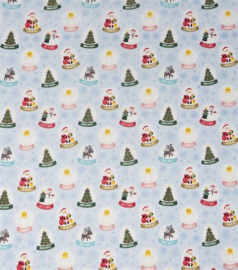 Singer Snowglobes On Blue Christmas Cotton Fabric Joann