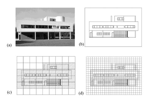 Example Of The Start Of The Box Counting Approach A Villa Savoye B Download Scientific
