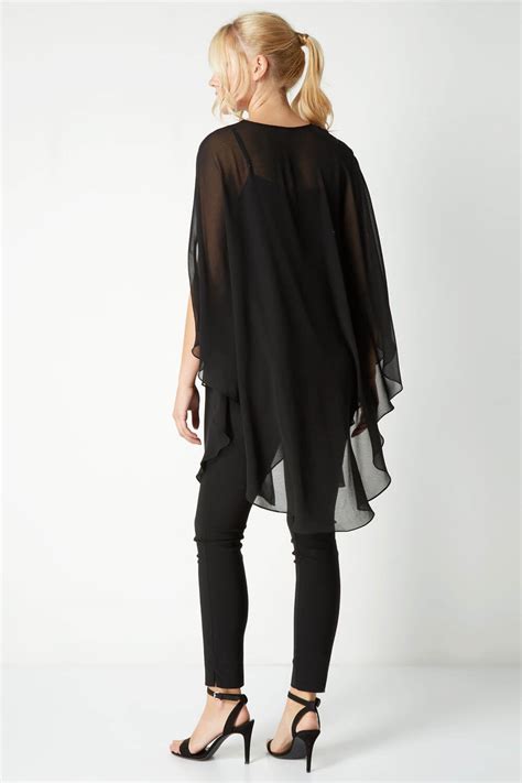 Chiffon Longline Jacket In Black Roman Originals Uk