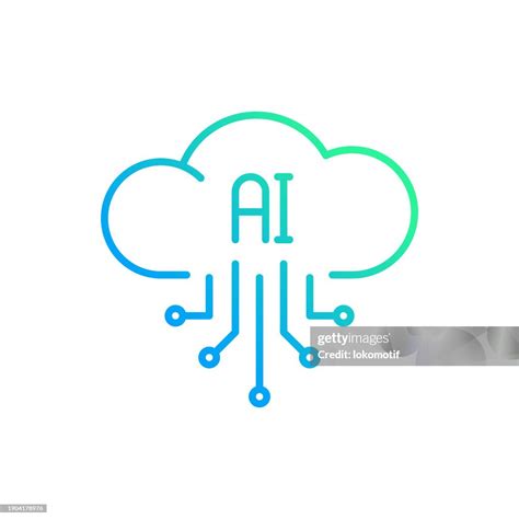 ai cloud computing gradient line icon the icon is suitable for web design mobile apps ui ux and