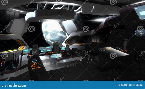 Spaceship Creative Fictional Command Room Stock Footage Video Of