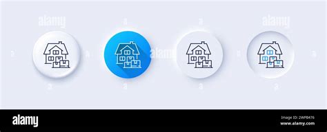 Home Moving Line Icon Packing Things Sign Line Icons Vector Stock