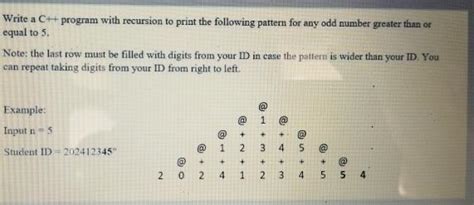 Solved Write A C ﻿program With Recursion To Print The