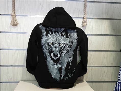 Нов детски суичър с дигитален печат Сив вълк Серия вълци Блузка суитчер Универсално 116
