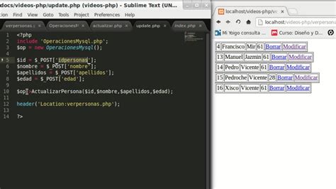 Actualizar Datos Mysql Php Mide