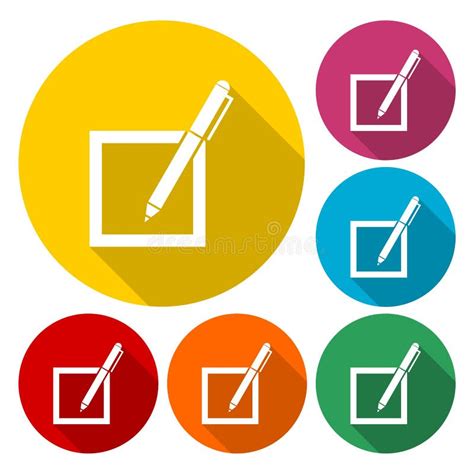 Sistema Del Icono Del Registro Ilustración Del Vector Ilustración De