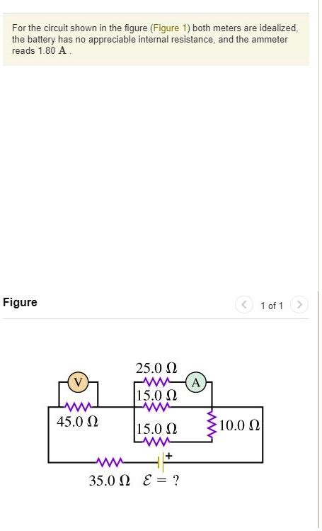 For The Circuit Shown In The Figure Figure 1 Both Meters Are Idealized