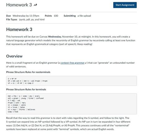 Homework 3 A Start Assignment Submitting A File