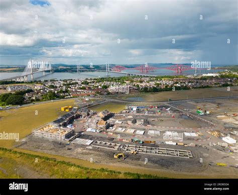 Aerial View Of New Housing Under Construction At Bridgewater Village In
