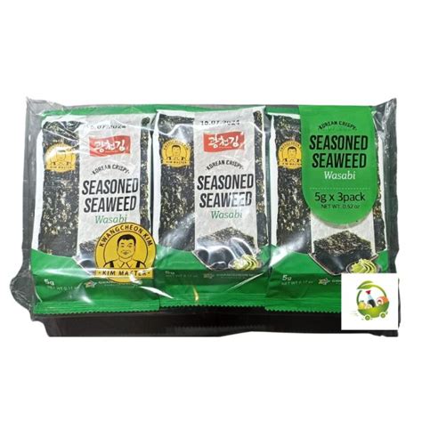 Snack De Algas Sabor Wasabi X G Kim Master Ecoasiashop