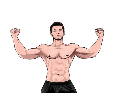 Hombres Musculosos Haciendo Ejercicio Para La Ilustración De Vector De