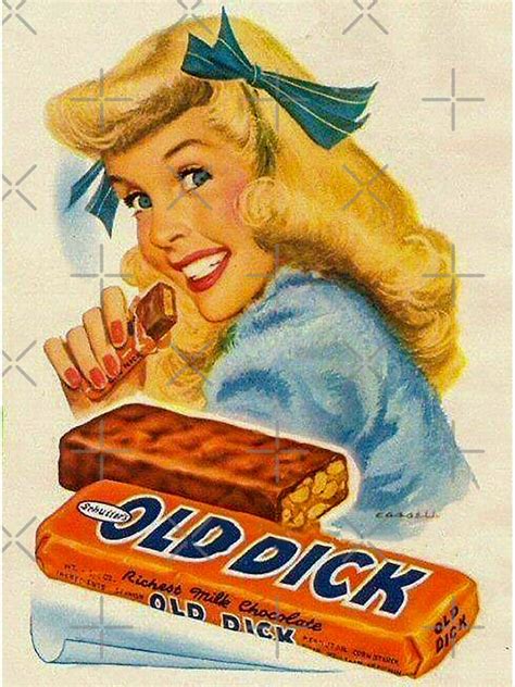 Old Dick Vintage Candy Advertisment Sticker For Sale By