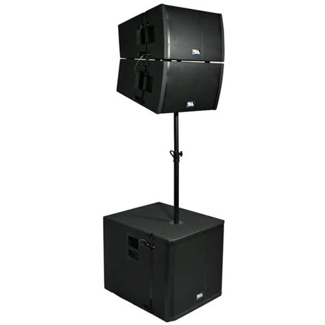 Seismic Audio Powered Line Array System 18 Subwoofer Two 12 Line