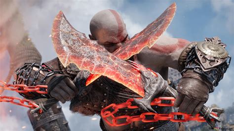 Kratos Espadas Del Caos De God Of War Ragnarok K Descarga De Fondo De Pantalla