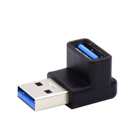 10gbps 90 Degree Left Right Angle Usb 30 A Male To Usb A Female Adapter