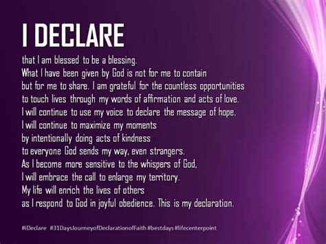 I Declare Joel Osteen Prayers Of Encouragement Inspirational