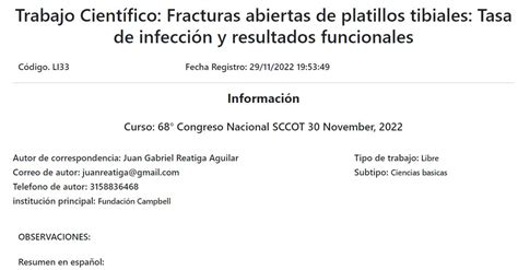 Li33 Fracturas abiertas de platillos tibiales Tasa de infección y