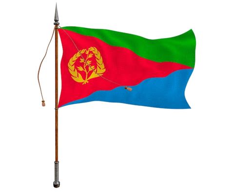 Bandeira Nacional Da Eritreia Fundo Com Bandeira Da Eritreia Foto Premium