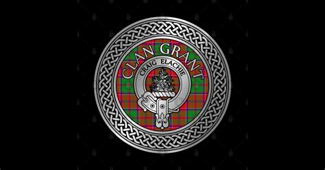 Clan Grant Crest And Tartan Knot Grant Sticker Teepublic