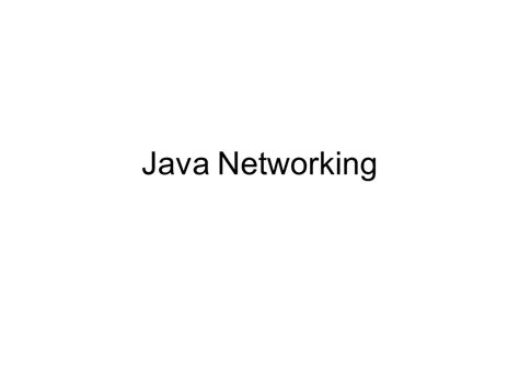 Java Networking Ppt Video Online Download