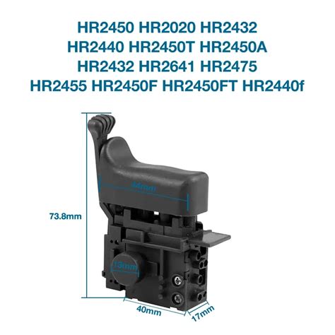 Hammer Switches Accessories For Makita Hr2450 Hr2020 Hr2432 Hr2440
