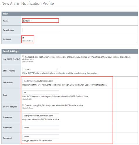 Email Notification Profile Ignition User Manual