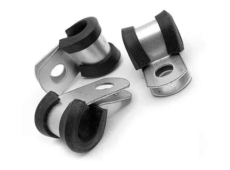 10 Abraçadeiras Emborrachada 6mm Furo 6mm Tipo P Parcelamento sem