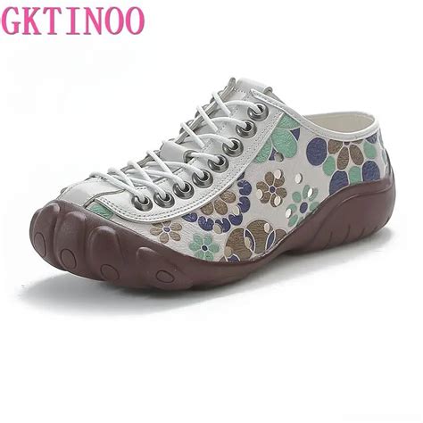 GKTINOO Zapatillas Planas De Piel Aut Ntica Para Mujer Zapatos De Punta