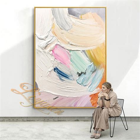 100 핸드페인팅 캔버스 추상 유화 현대 웨딩 장식 벽 풍경 사진 홈 장식 액자 포스터 없음