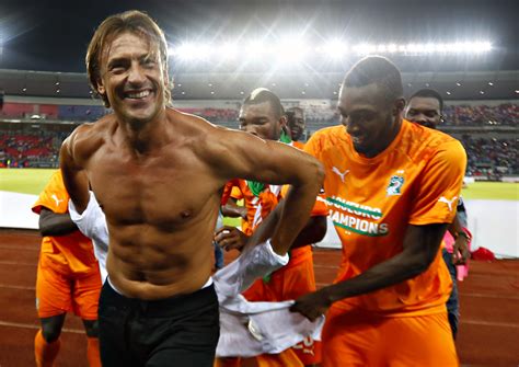 Ivory Coast Coach Herve Renard Dances Topless After Making African Cup
