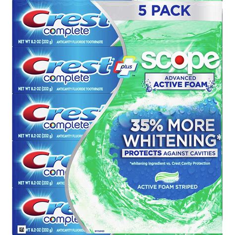 Crest Complete Toothpaste Plus Scope Advanced Active Foam