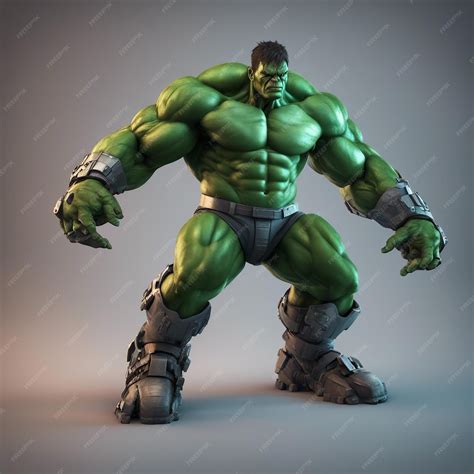 Premium Ai Image Hulk Is In Alert Pose 3d Illustration