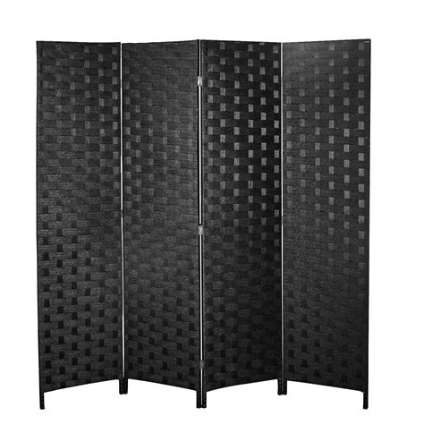 Buy Room Divider And Folding Privacy Screen 4 Panel Wood Mesh Woven